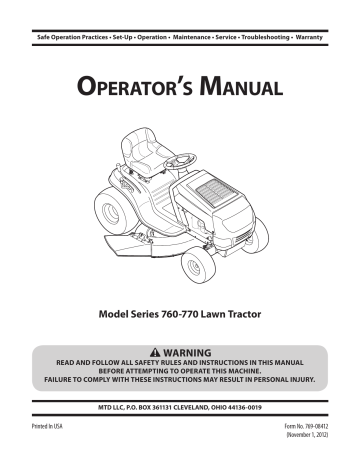 Bolens 13W1762F065 Riding Lawn Mower Operators Manual | Manualzz