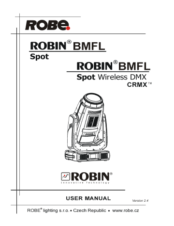 Robe Robin BMFL Spot User Manual | Manualzz