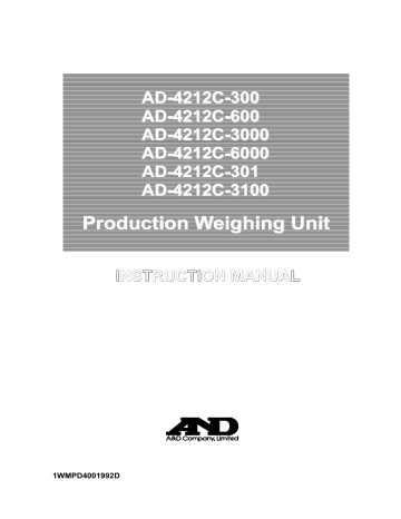 AND AD-4212C Series Instruction Manual | Manualzz