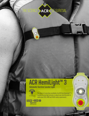 ACR Electronics HL3 HemiLight™3 Spec Sheet | Manualzz