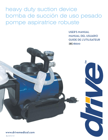 Drive Medical Heavy-Duty Suction Machine Owners Manual | Manualzz