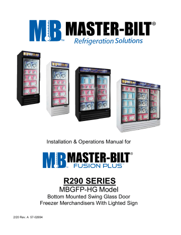 Master-Bilt Fusion Plus MBGFP-HG Series Merchandisers Manual | Manualzz