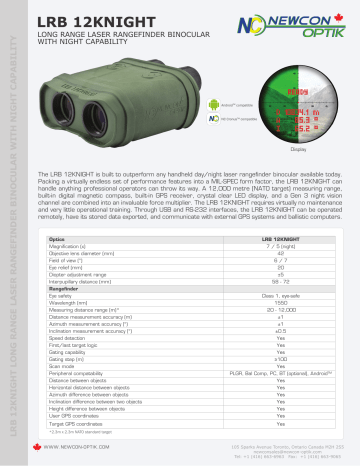Newcon Optik LRB 12KNIGHT Specification | Manualzz