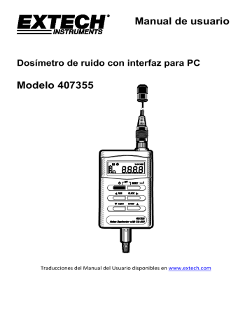 Extech Instruments 407355 Noise Dosimeter/Datalogger Manual de usuario ...