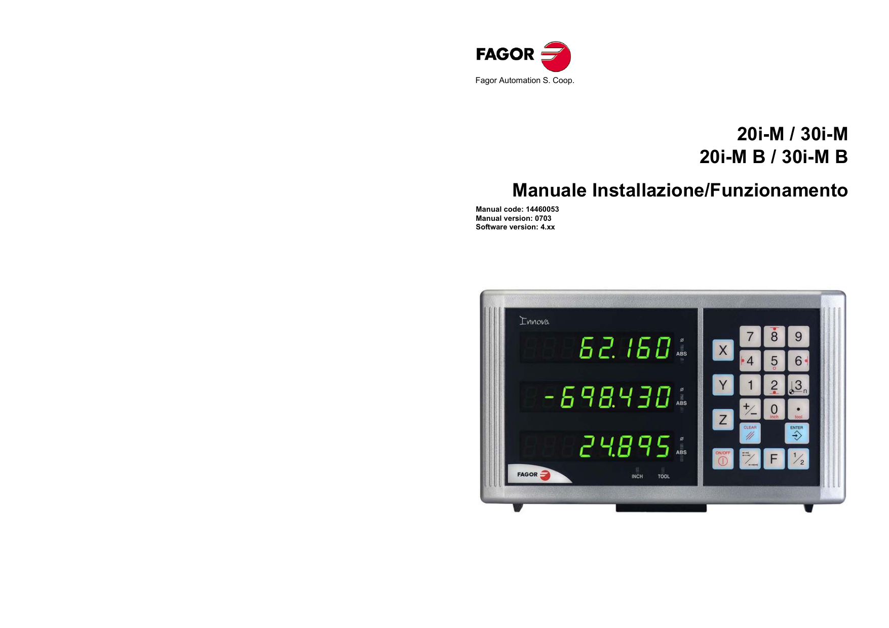 Fagor DRO 20i M Manual de usuario | Manualzz