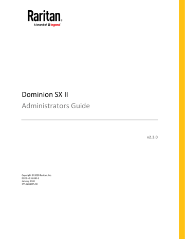 Raritan Dominion® SX II Guide | Manualzz