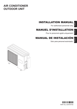 Fujitsu AOU24RLXFZ - Installation manual, Manual, Service manual ...