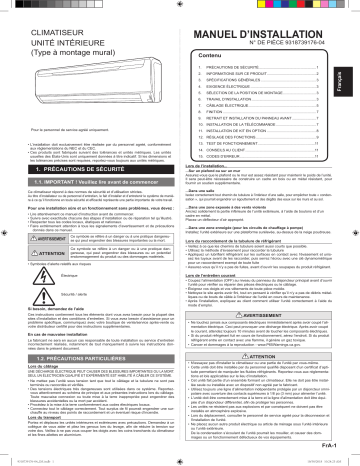 Fujitsu ASU18RLF Guide d'installation | Manualzz