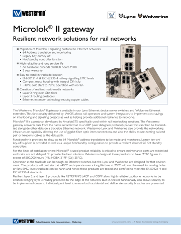 Westermo DDW-142-12VDC Industrial Ethernet Extender Data Sheet | Manualzz