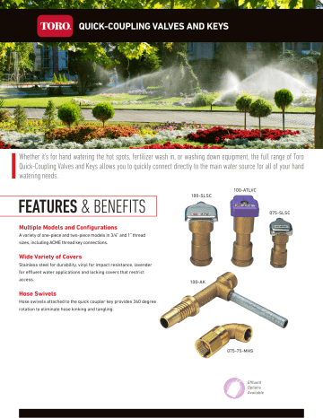 Toro Quick Coupler Series Sheet | Manualzz