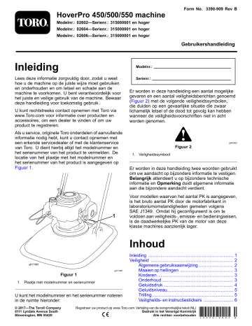 Toro HoverPro 550 Machine Walk Behind Mower Handleiding | Manualzz