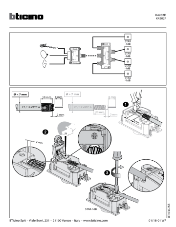BTicino K4202D Instructions | Manualzz