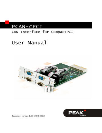 PEAK-System PCAN-cPCI Operation Manual | Manualzz