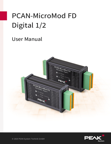 PEAK-System PCAN-MicroMod FD Digital 1 & 2 User manual | Manualzz