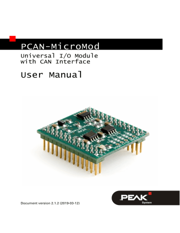 PEAK-System PCAN-MicroMod Operation Manual | Manualzz