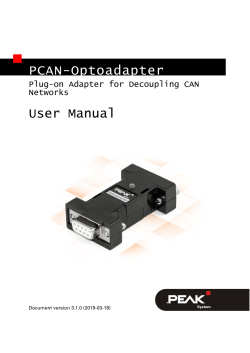 PEAK-System PCAN-Optoadapter - Operation manual | manualzz.com