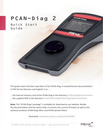 PEAK-System PCAN-Diag 2 Quick Start Guide | Manualzz