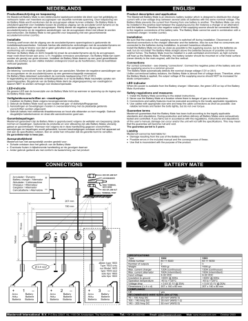 Mastervolt Battery Mate 1602 IG Manual de usuario | Manualzz