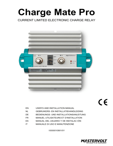 Mastervolt Charge Mate Pro 40 User manual | Manualzz