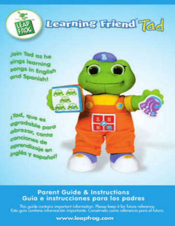 Leapfrog Learning Friend Tad Parent Guide | Manualzz