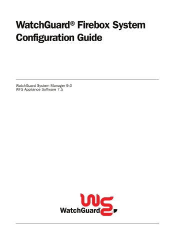 WatchGuard WFS v9.0 Configuration Guide | Manualzz