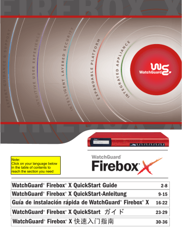 Watchguard Legacy Firebox X Core & Peak, Firebox X Core, Firebox X Guía ...