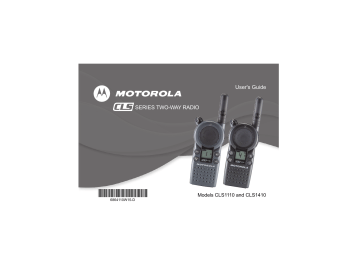 Motorola Solutions CLS1410 Two-Way Radio User`s guide | Manualzz