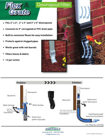 InvisaFlow 4490 Flex Grate White Downspout Filter Instructions ...