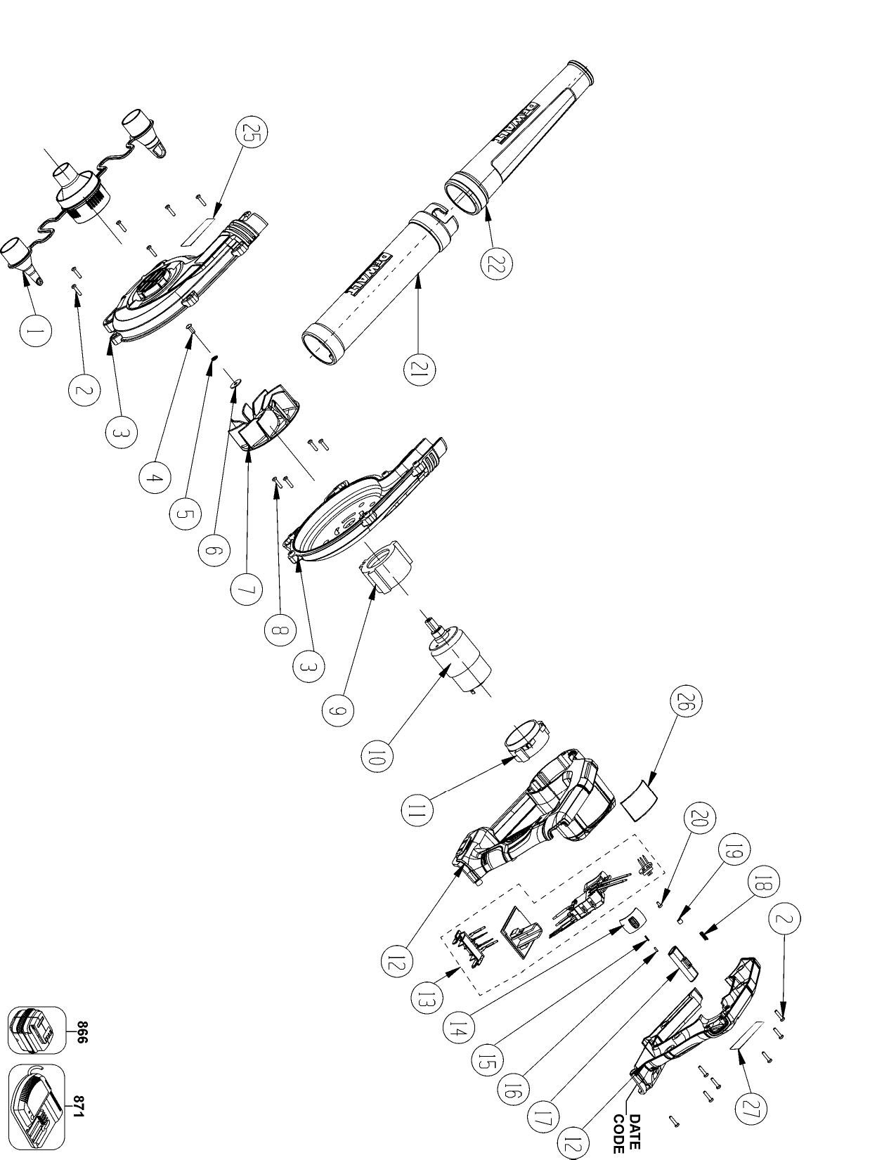 DEWALT DCE100B 20-Volt MAX Lithium-Ion Cordless Blower (Tool-Only ...