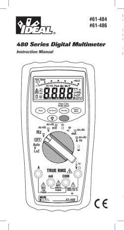 Ideal Commercial Grade Mulitimeter installation Guide | Manualzz