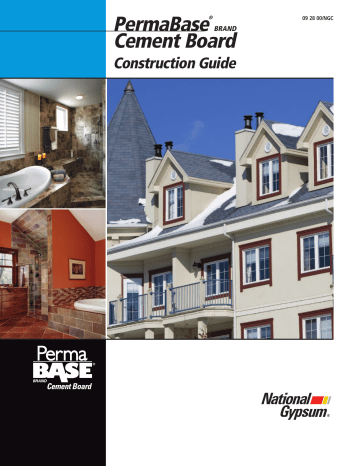 Permabase 50000076 1/2 in. x 4 ft. x 8 ft. Cement Board Instructions ...