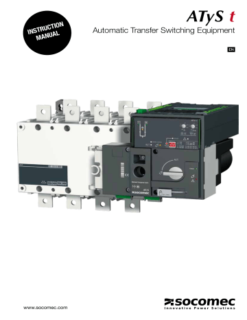 Socomec ATyS t Operating instructions | Manualzz