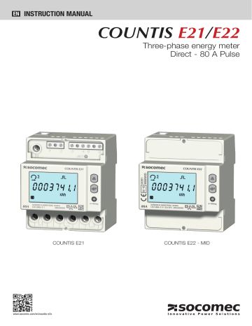 Socomec COUNTIS E2x Operating instructions | Manualzz