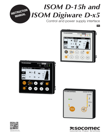Socomec ISOM Digiware D Operating instructions | Manualzz