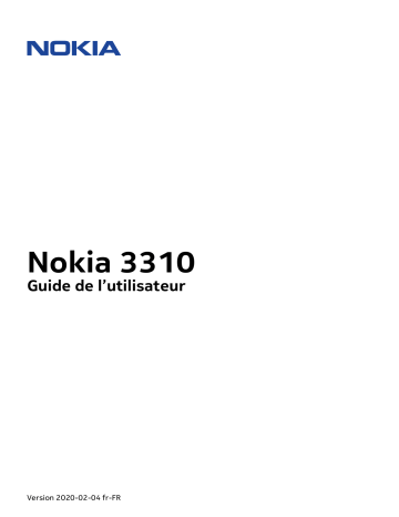 Nokia 3310 Mode d'emploi | Manualzz