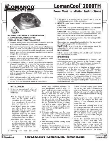 Lomanco 2000WBTH LomanCool 2000 800 CFM Weathered Bronze Power Attic ...