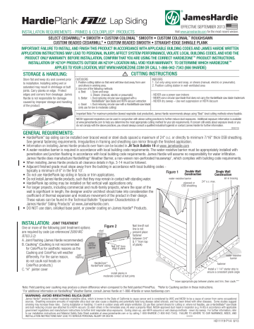 James Hardie Installation Instructions