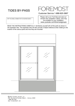 Foremost TDST6058-RN-OR - Instructions