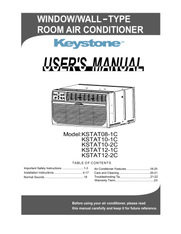 Keystone KSTAT10-2C 10000-BTU 450-sq ft 115-Volt Through-the-Wall Air ...