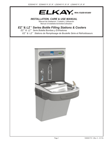 Elkay Filtered EZH2O Bottle Filling Station Manual Manual | Manualzz