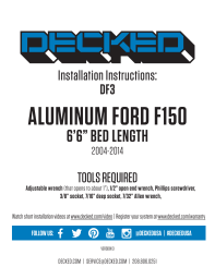 DECKED SB1 - instruction manual, installation Guide