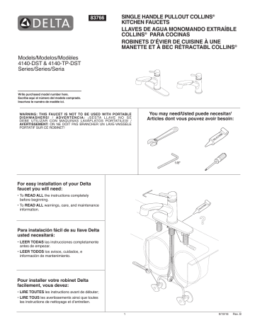 Delta Collins Single-Handle Pull-Out Sprayer Kitchen Faucet ...
