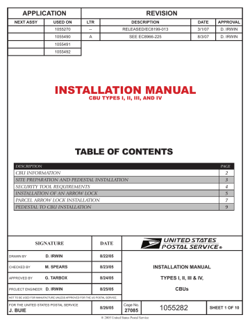 Postal Products Unlimited 13-Door CBU User guide | Manualzz