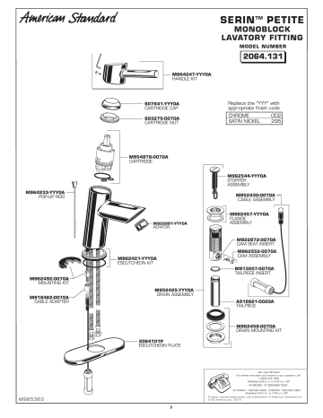 American Standard Serin Petite Single Hole Single-Handle Mono-Block ...