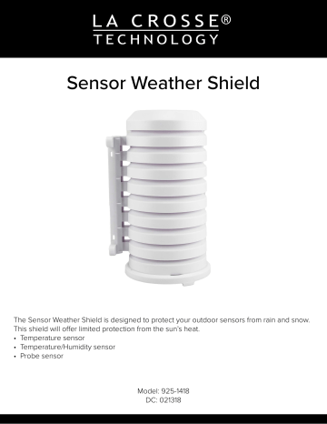 La Crosse Technology Sensor Protection Shield installation Guide | Manualzz