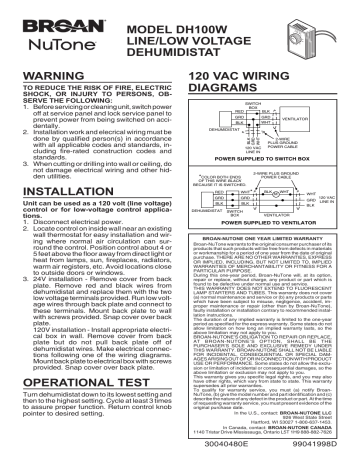 Broan Humidistat Wiring Diagram - Wiring Diagram