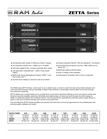 RAM ZETTA Series Data Sheet | Manualzz