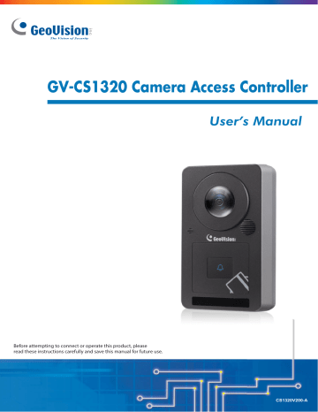 GeoVision 520-CS1320-000 Access-Control Keypad User Manual | Manualzz