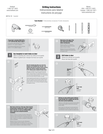 Kwikset 99910-034 Door Knob Installation Manual | Manualzz