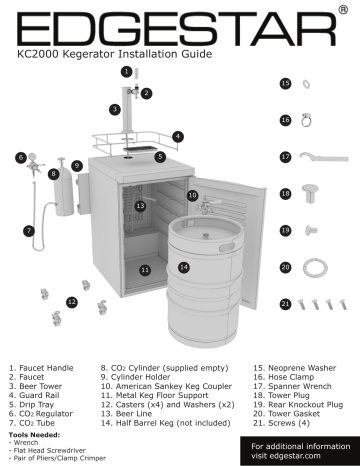 EdgeStar KC2000 Kegerator Installation guide | Manualzz